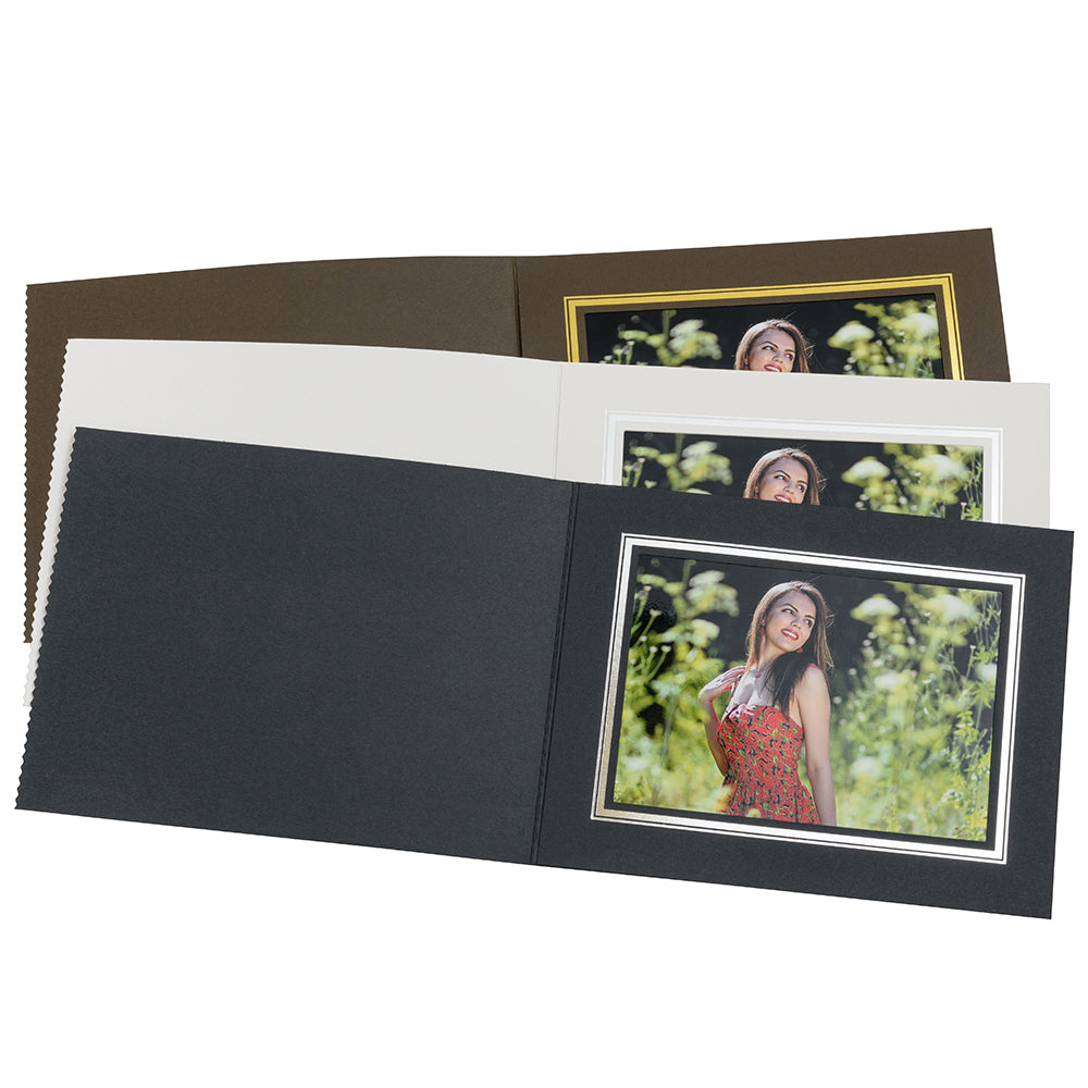 Slip-In Photo Folders (Black) – Kenro